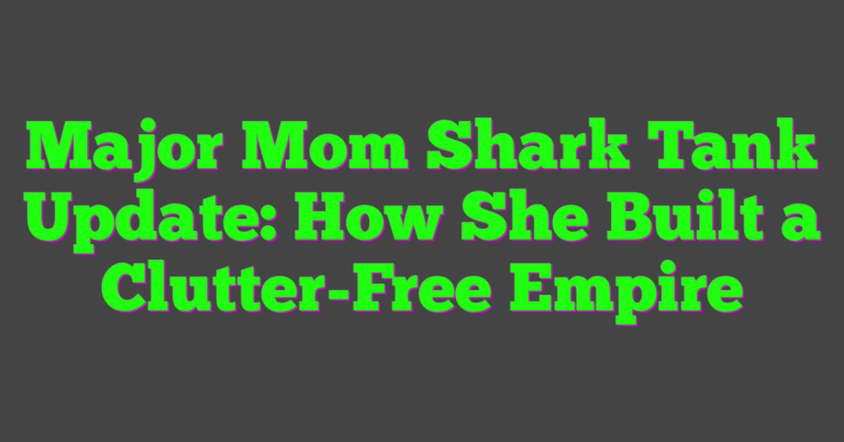 Major Mom Shark Tank Update: How She Built a Clutter-Free Empire