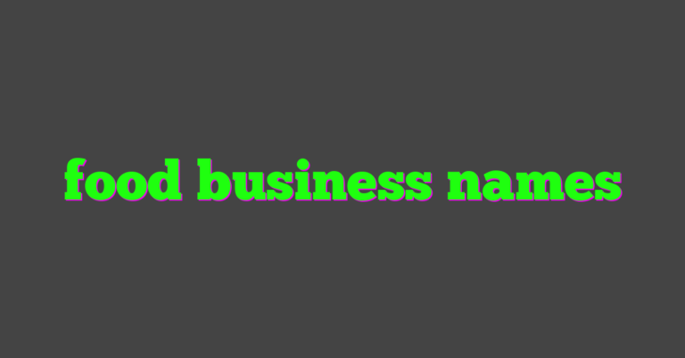 food business names