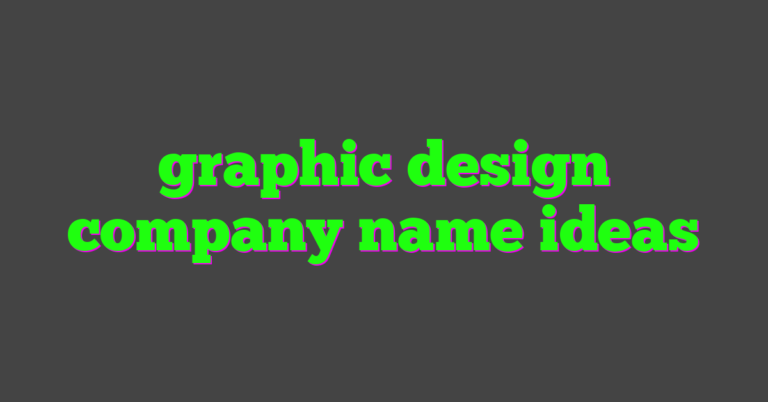 graphic design company name ideas