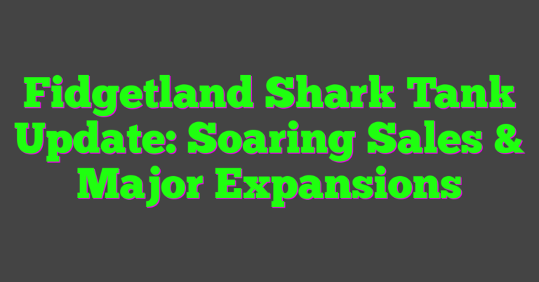 Fidgetland Shark Tank Update: Soaring Sales & Major Expansions
